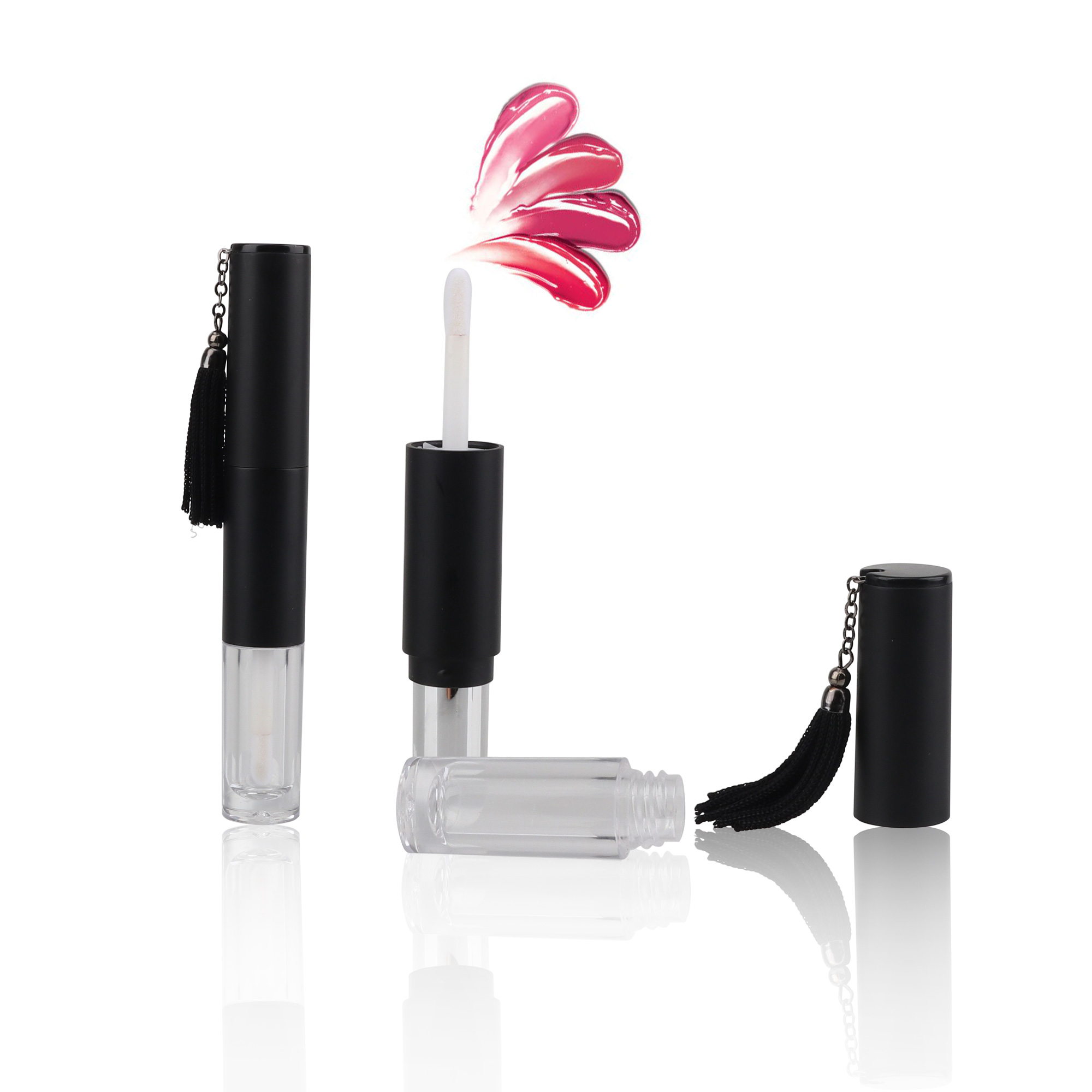 Wholesale Custom Print LOGO Gold Black Lipstick Tube Packaging Lipstick ...